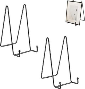 Generic Lot de 2 supports dassiette de 15,2 cm pour pr&eacute;sentoir, livres, assiettes, chevalet de table, cadre en m&eacute;tal pour livre, image, assiette d&eacute;corative
