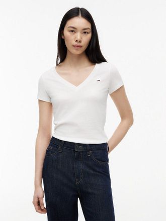 Tommy Jeans V-Shirt TJW 3PACK V-NECK TEE (Packung, 3-tlg., 3er-Pack) Baumwolle, V-Ausschnitt, 3 St&uuml;ck im Set