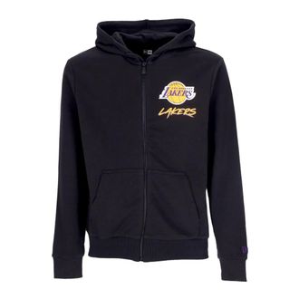 New Era NBA Script Hoodie Loslak Schwarz - - Sweatshirts & Hoodies - Herren - Schwarzk - S