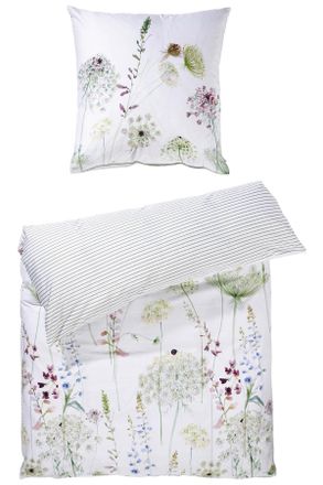 ESTELLA Wendebettwäsche Meadow, Mehrfarbig, Textil, Floral, 135x200 cm, Textiles Vertrauen - Oeko-Tex, hautfreundlich, bügelleicht, schadstoffgeprüft, Schlaft