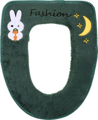 Holibanna Toilettensitzbezug Pl&uuml;sch mit Rei&szlig;verschluss Warmes Wc Sitzkissen mit Griff Waschbar Weicher Toilettensitzbezug f&uuml;r Zuhause Saisonale Toilettenauflage