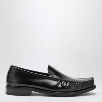 Prada Schwarze Loafer aus geb&uuml;rstetem Leder