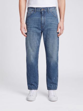 Maison Margiela Jean droit en denim de coton &agrave; imprim&eacute; abstrait
