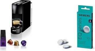 Nespresso Krups XN1108 Essenza Mini Kaffeekapselmaschine & Siemens Reinigungstabletten TZ80001A, 10 Stück