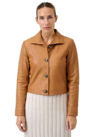 Ricano Lederjacke Juliette Lederjacke mit Stehkragen und Knopfverschluss