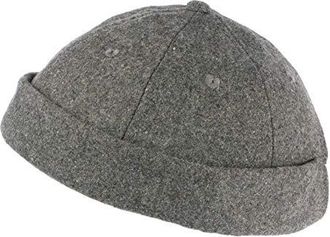 Nyls Cr&eacute;ation Bonnet Docker Gris Chine en Feutre de Laine Homme et Femme Look Hiver Duik - Mixte