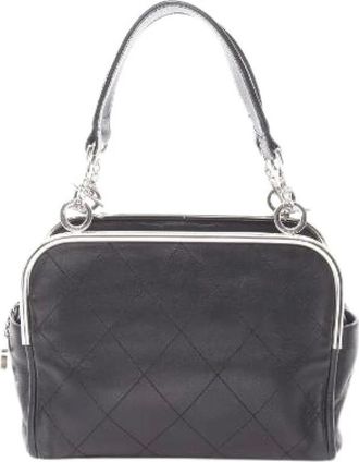 Chanel Sac &agrave; main Matelasse en cuir dagneau Pre-owned - Femme - Pre-owned - Noir - Taille: ONE Size