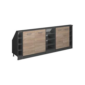 Vicco Ensembles de Meuble de Rangement sous Pente Rion, Sonoma/Anthracite, Lot de 5