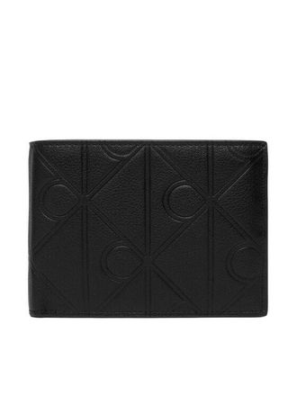 Calvin Klein Geldb&ouml;rse Xl Emblem Aop Emboss Trifold LV04D1235G Schwarz