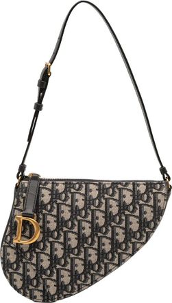 Dior 2023 Oblique Canvas Saddle Rodeo Pouch shoulder bag - Blau