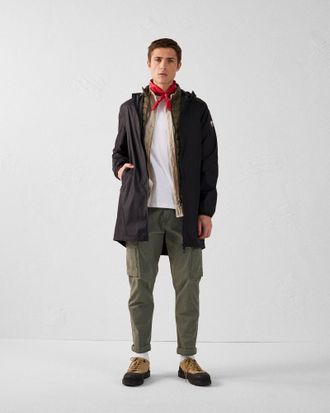 Jott Imperm&eacute;able long &agrave; capuche paquetable Noir Oban - Taille S