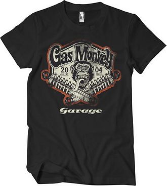 Gas Monkey Garage Offizielles Lizenzprodukt Spring Coils Herren-T-Shirt (Schwarz), XXXX-Large