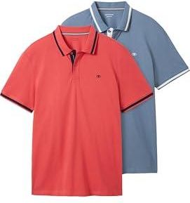 Tom Tailor 1042387 Polo, 31045-Soft Berry Red, XXL Hommes