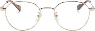 Gucci Brille mit rundem Gestell - Gold