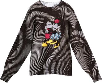 Desigual Femme, Pulls, Noir, Taille: 36 FR Jers_Hug Mickey