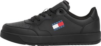 Tommy Jeans Herren Cupsole Sneaker Retro Essential Schuhe, Schwarz (Black), 44