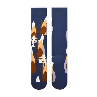 Generic Lot de 2 paires de chaussettes montantes en mollet r&eacute;tro avec impression abstraite pour femme, Hb-11, Taille Unique