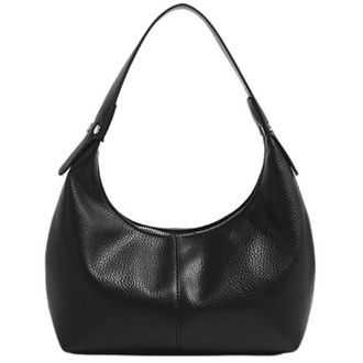 Generic Sac &agrave; bandouli&egrave;re en polyur&eacute;thane de couleur unie avec croissant de croissant - Sac &agrave; main pour femme - Pour le travail, les voyages et les d&eacute;placemen