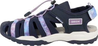 Geox Jungen Mädchen J Borealis Girl Sandal, Navy/Violet, 24 EU