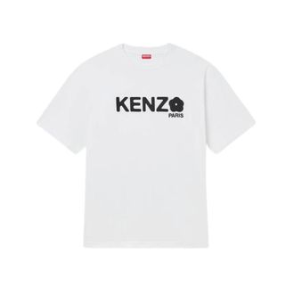 Kenzo Femme, Tops, Blanc, Taille: 38 FR T-shirt Oversize Boke Flower 2.0