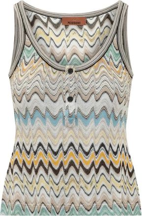 Missoni Femme, Tops, Multicolore, Taille: 40 FR Haut en maille sans manches