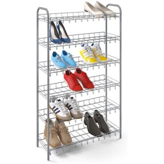 Metaltex tag&egrave;re &agrave; chaussures &agrave; 6 niveaux Shoe 6 Gris argent&eacute;