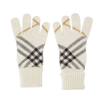 Burberry Core Check Handschuhe - - Accessories - Damen - Wei&szlig; - L