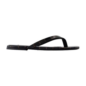 Toteme Braune Leder Sandalen mit Offener Spitze - - Shoes - Damen - Braun - 35 EU