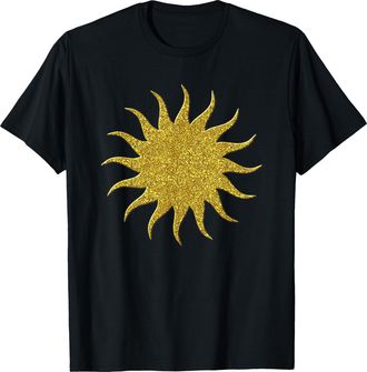 SunFrot Sonne, Sonnensystem Goldene Retro-Symbol T-Shirt