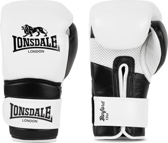 Lonsdale Boxhandschuhe aus Leder Barford White/Black 14 oz
