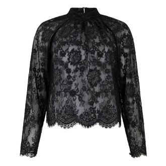 Self Portrait Spitzenbluse - - Blouses & Shirts - Damen - Schwarzk - XS