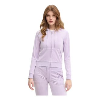 Juicy Couture Klassischer Velours Robertson Hoodie - - Sweatshirts & Hoodies - Damen - Lila - M