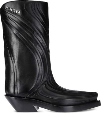 MUGLER Santiag Stiefel - Schwarz
