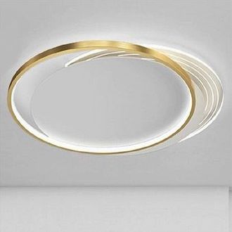 Trade Shop Plafoniera Led 30watt Cerchio Oro Lampadario Da Soffitto Tondo Luce Fredda 70722
