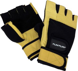 Tunturi New Fitness Handschuhe Fitness High Impact, Beige/Schwarz, L, 14TUSFU257
