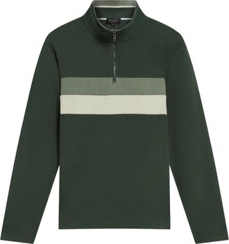 Ted Baker Fleece-Oberteil f&uuml;r Herren, mit kurzem Rei&szlig;verschluss (Gr&uuml;n)
