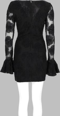 Rotate Floral Recycled Polyester Mini Dress - Black