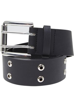 Urban Classics Unisex Gürtel Double Eyelet PU Belt, Unisex Gürtel mit Dornschließe und Doppellösen, Lederimitat, erhältlich in Größen S/M-L/XL