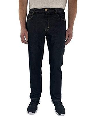 Marina del Rey Jeans pour Homme 5 Poches Comfort FIT 60, 62, 64, 66, 68, 70, XL, XXL, 3XL, 4XL, 5XL, 6XL, Grandes Tailles, Grande Taille et Grande Taille - Noir - 60