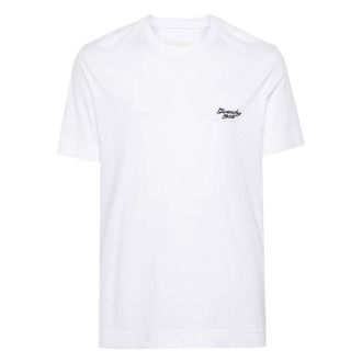 Givenchy T-Shirt mit Logo-Stickerei - - Tops - Herren - Wei&szlig; - XL