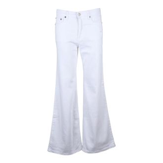 Ralph Lauren Jean large confort stretch - Femme - Jeans - Blanc - Taille: 38 FR