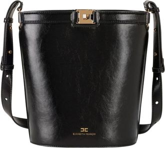 Elisabetta Franchi Femme, Sacs, Noir, Taille: ONE Size A Secchiello Bucket Bag
