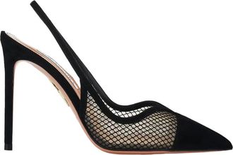 Aquazzura Femme, Chaussures, Noir, Taille: 39 EU Gia Mesh Sling 105
