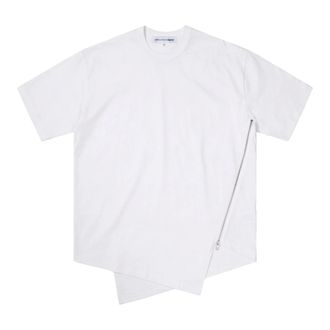 Comme Des Gar&ccedil;ons Homme, Tops, Blanc, Taille: M T-shirt oversize zipp&eacute;