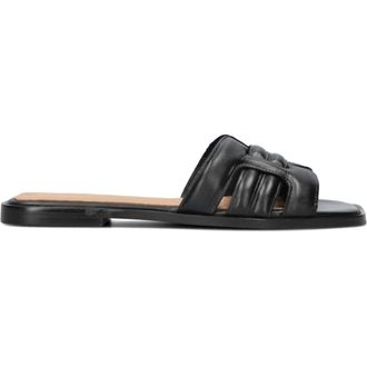 Notre-V Leder-Pantoletten mit eckiger Spitze - - Shoes - Damen - Schwarzk - 41 EU