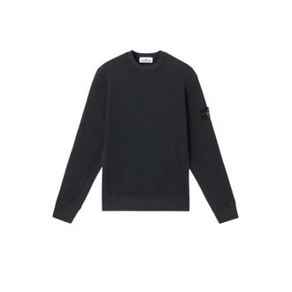 Stone Island Navy Blue Crewneck Waffel Sweatshirt - - Sweatshirts & Hoodies - Herren - Blau - S