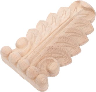 BESPORTBLE Unlackierte Geschnitzte Holz Applikation Vintage Stil Dekorativer Holz beschlag für Möbel Vielseitig für Wohn Schlafzimmer Detailreiche Holzverzierung