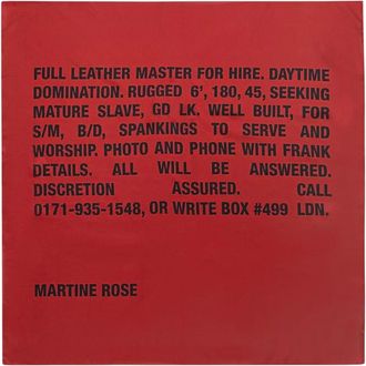 Martine Rose Classified Scarf - - Accessories - unisex - Rot - ONE SIZE