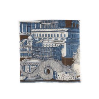 Inou&iuml; Editions Foulard imprim&eacute; en laine et cachemire