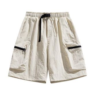 Generic Short court pour homme UPF50+ Short cargo d&eacute;t&eacute; en soie glac&eacute;e Loose Tendance Casual Sports, kaki, 4XL